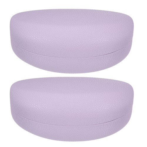 2pcs Eyeglass Case PU Leather Glasses Case for Women Men, Drak Purple ...