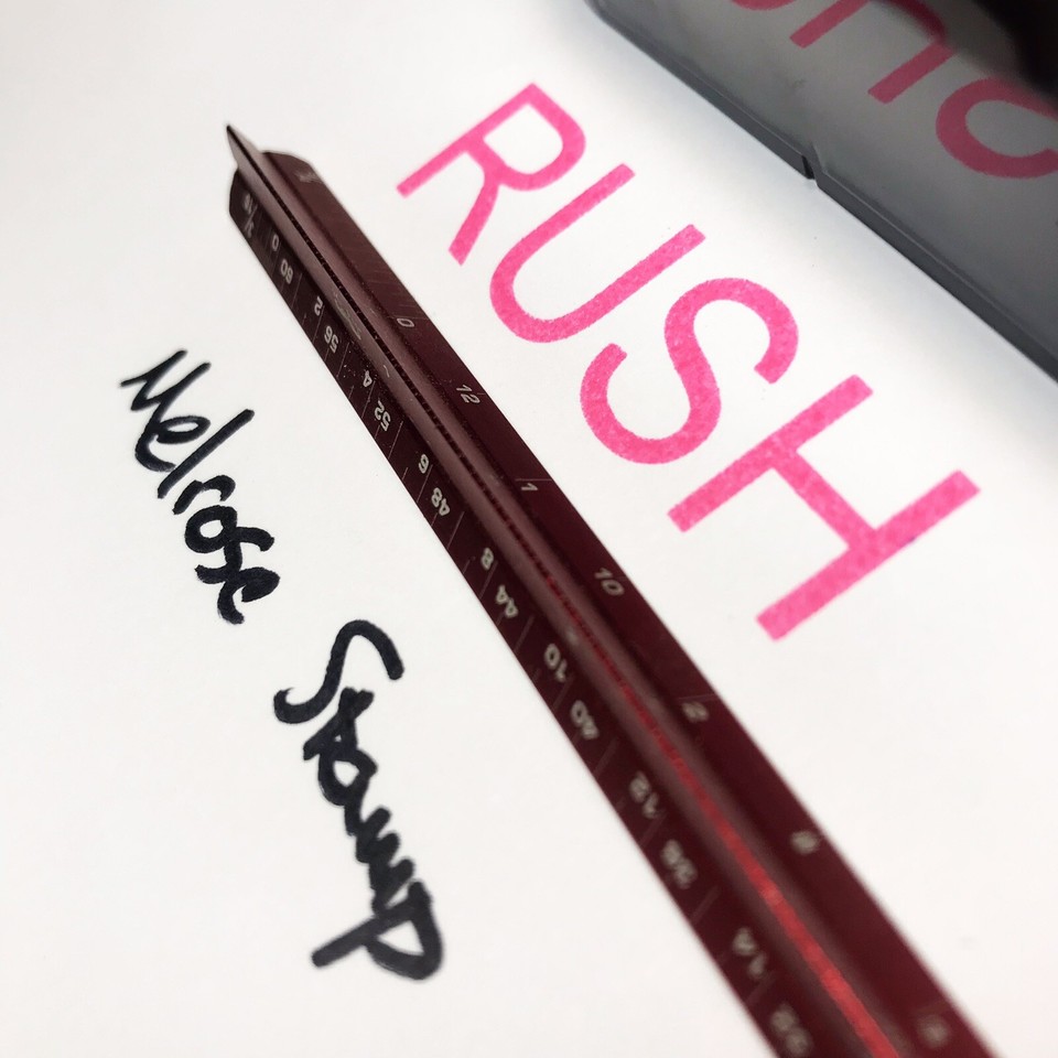 Rush Rubber Stamp Pink Ink Self Inking Ideal 4913 | eBay