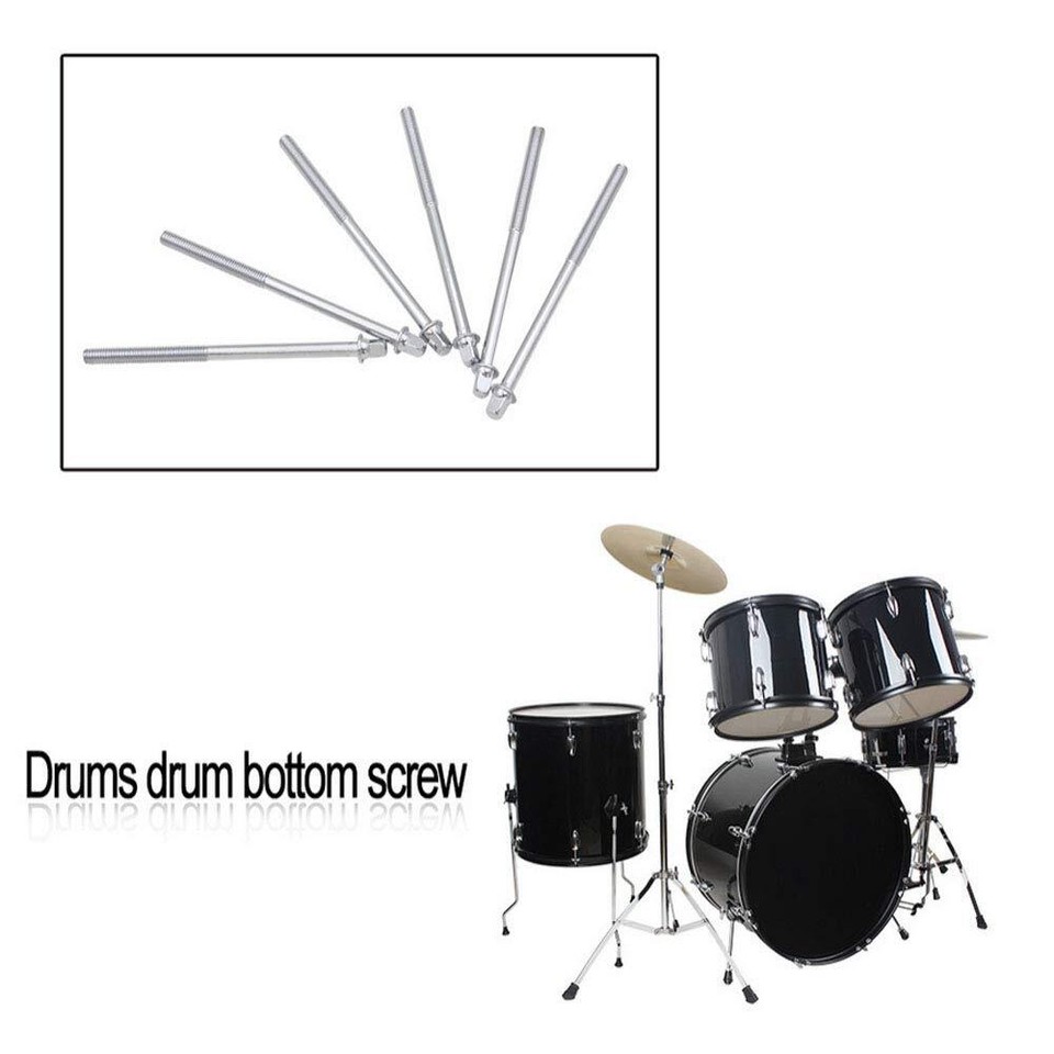 90mm Bass Drum Tension Rods with Washers Drum Set Mounting Hardware 20 ...
