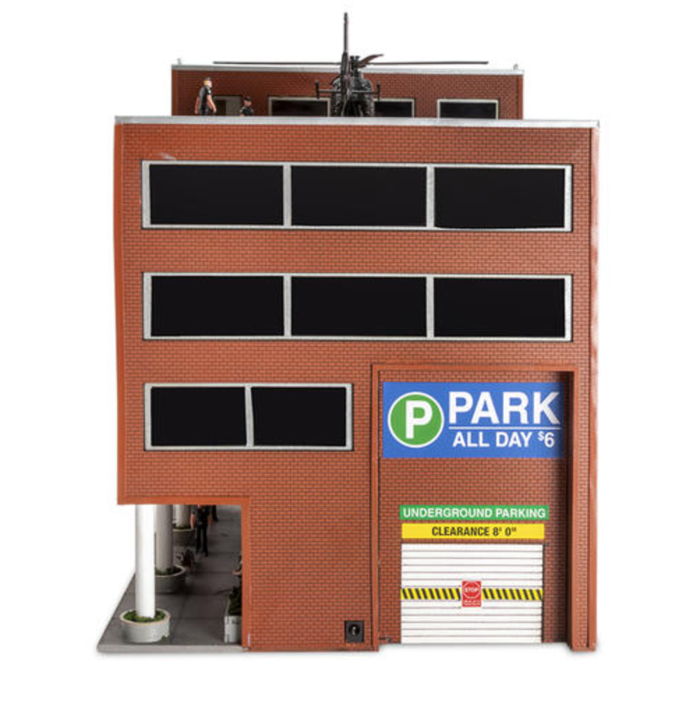 O Scale Police Station Building Prelit LED Lights & Animated Police ...