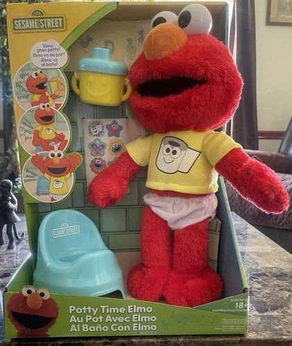 Sesame Street Elmo Interactive Potty Training Potty Chair & Sippy Cup ...