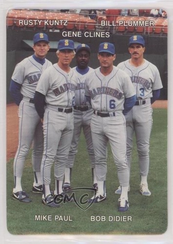 1990 Seattle Mariners Stadium Giveaway Rusty Kuntz Gene Clines Bill ...
