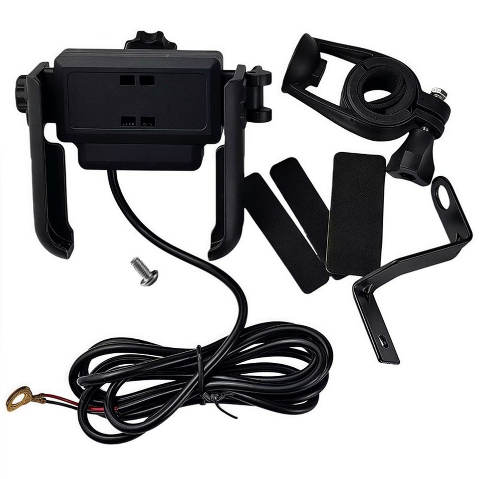 Secure Motorcycle Phone Mount with Charging for Mirror Base Compact ...