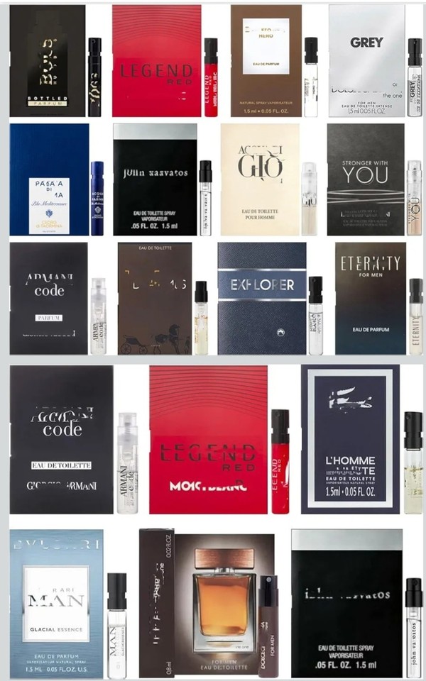 Men's Random Designer Fragrance Sampler (6 count) - Lot of Cologne ...