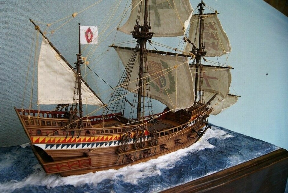 Airfix Golden Hind 1:72 - set of 285pcs CNC Walnut blocks for rigging ...