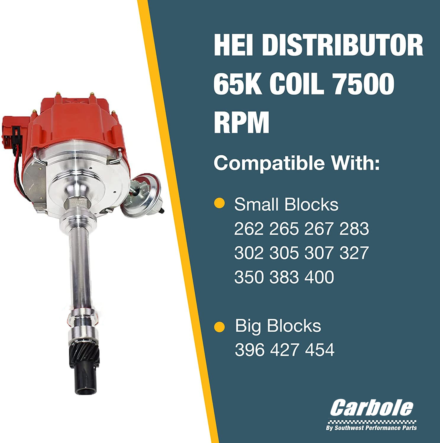 HEI Distributor For V8 Chevrolet 283 305 307 327 350 400 396 427 454 ...