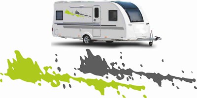 2x Wohnwagen Aufkleber Wohnmobil Autoaufkleber Caravan Sticker 120cm ...