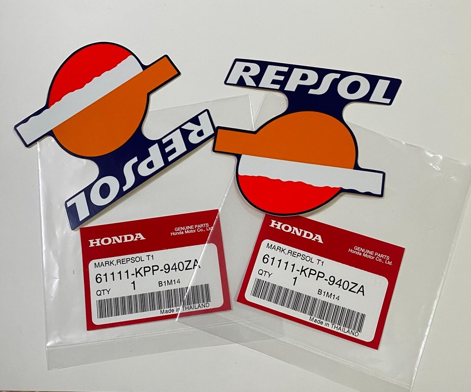 2X Genuine Honda Mark Repsol T1 Racing Stickers Decals | eBay