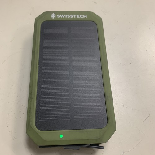Swiss Tech 20000 mAh SOLAR PORTABLE POWER BANK / WIRELESS CHARGER - No ...