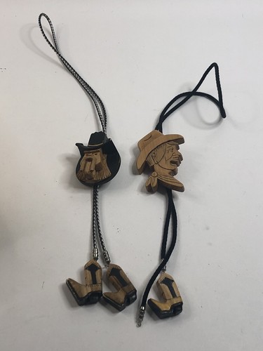 pair vintage bolo ties - Gem