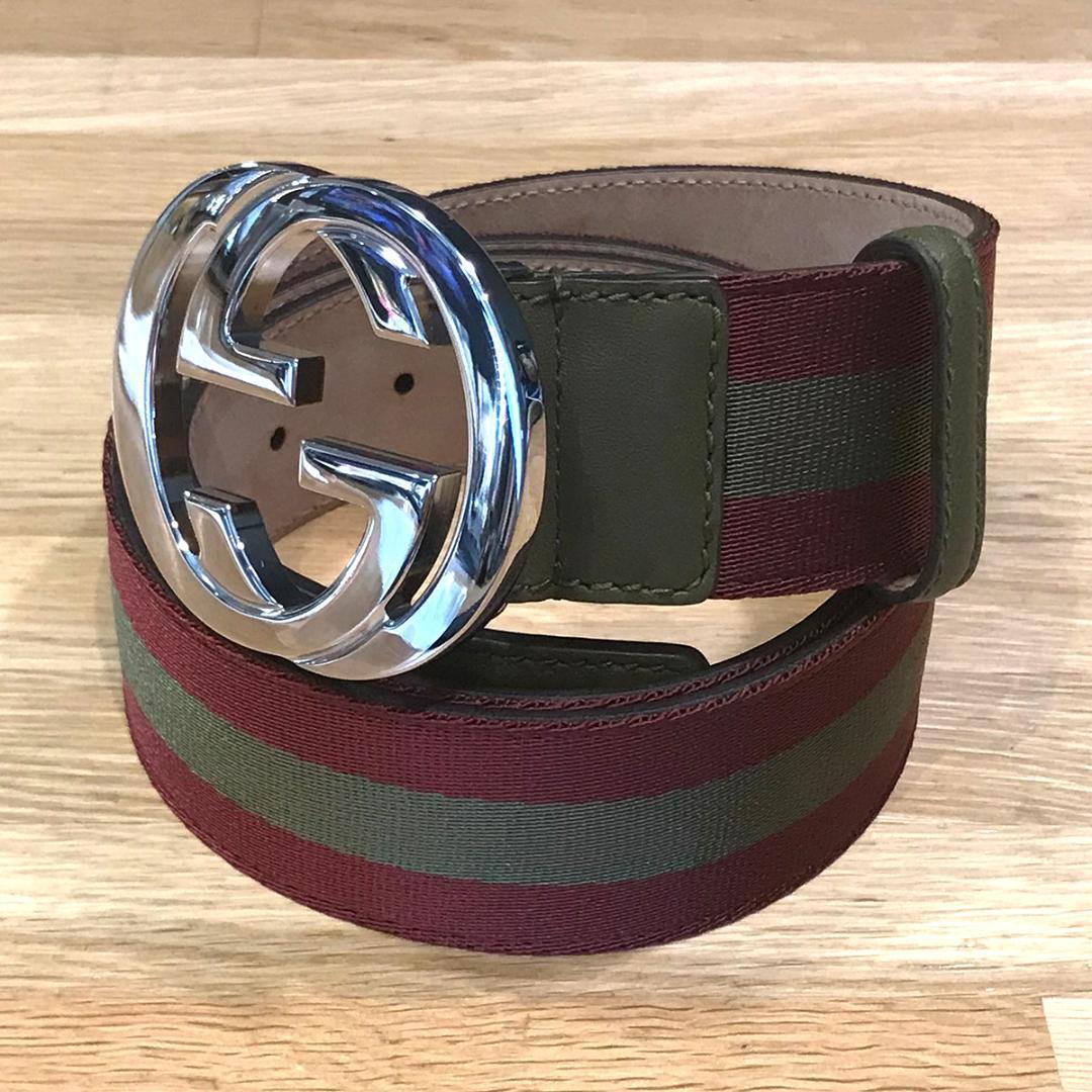 Gucci Rare Interlocking G sherry line calfskin canvas… - Gem