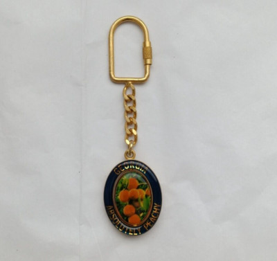 Georgia "Absolutely Peachy" Scenic Picture Keychain, early 2000s | eBay