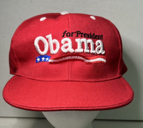 Barack Obama for President RED Baseball fitted Hat Cap size L Large | eBay