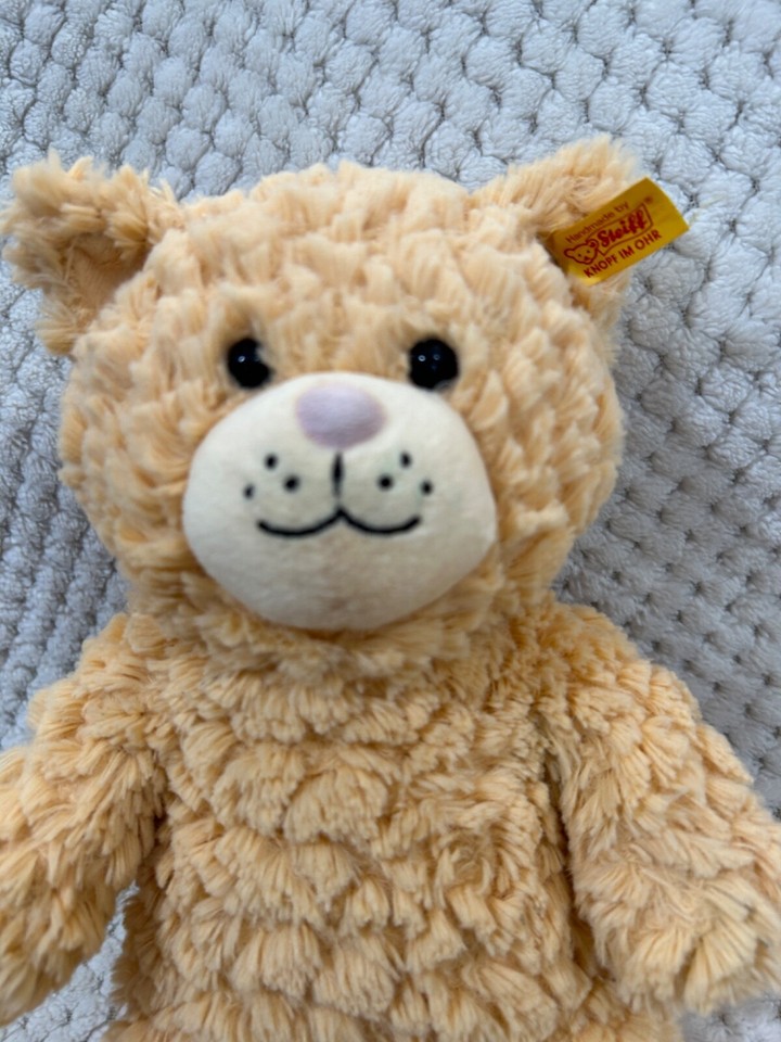 Steiff Soft Cuddly Friends Stuffed Plush Peach Apricot Kitty Cat ...