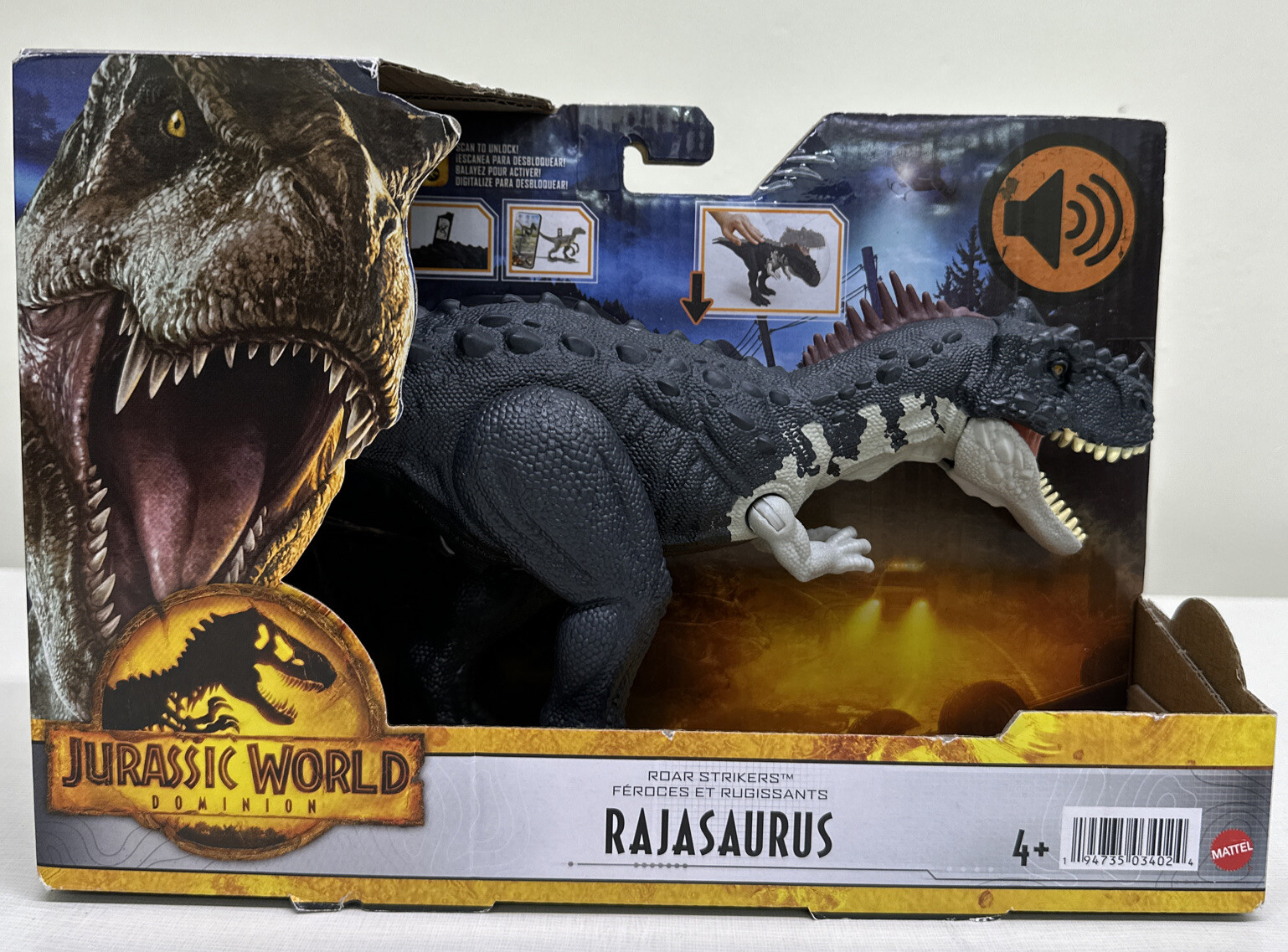 Jurassic World Dominion Roar Strikers Rajasaurus New