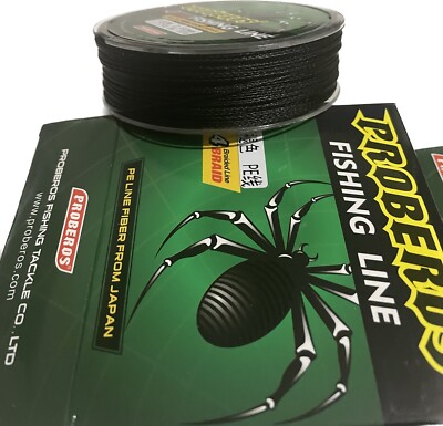 Premier 4 Braid Braided PE Black Fishing Line 100Lbs0.6.mm/47.3KG 100M ...