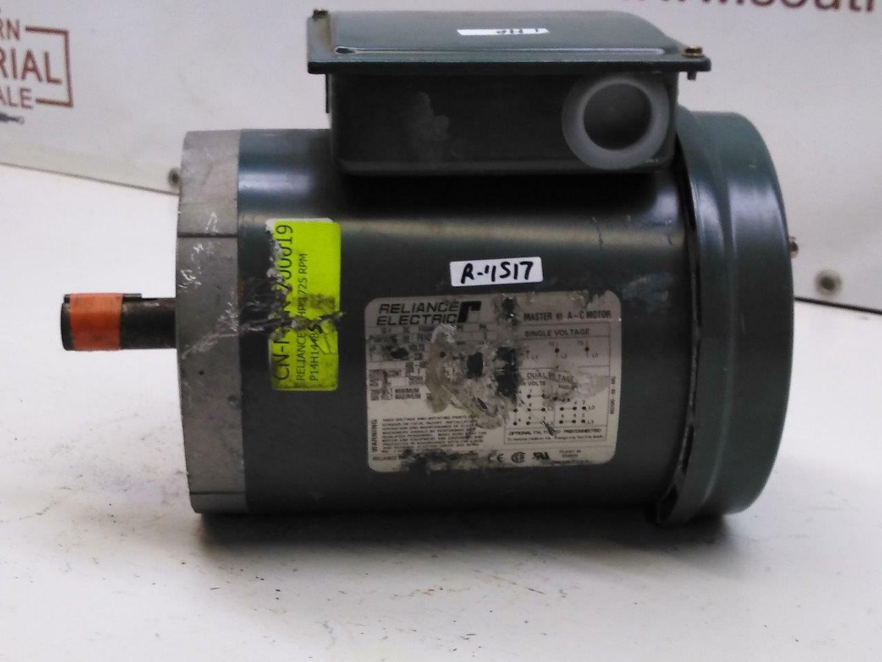 Reliance P14H1448G 230/460V 1725RPM 1HP FB143T 7/8"Shaft AC Motor | eBay