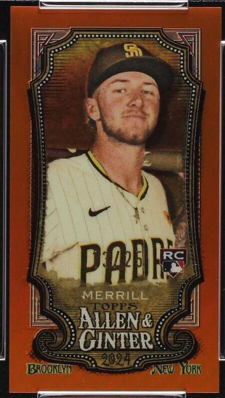 2024 Topps Allen & Ginter - Chrome Jackson Merrill #275 Mini Orange ...