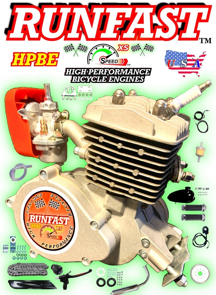 NEW 2-STROKE 66cc/80cc Upgrade COMPLETE MOTORIZED BIKE KIT AND CRUISER ...
