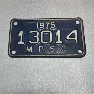 1975 MPSC Michigan Public Service Commission License Plate # 13014 | eBay