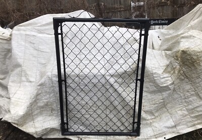 46”X 32” Galvanized Steel Chain Link Walk In Gate Black Never Used ...