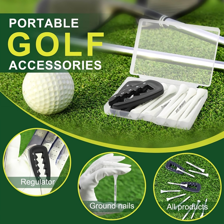 2 PCS Adjustable Golf Tee Height Setter Training Aid–Tall Tee Holder ...