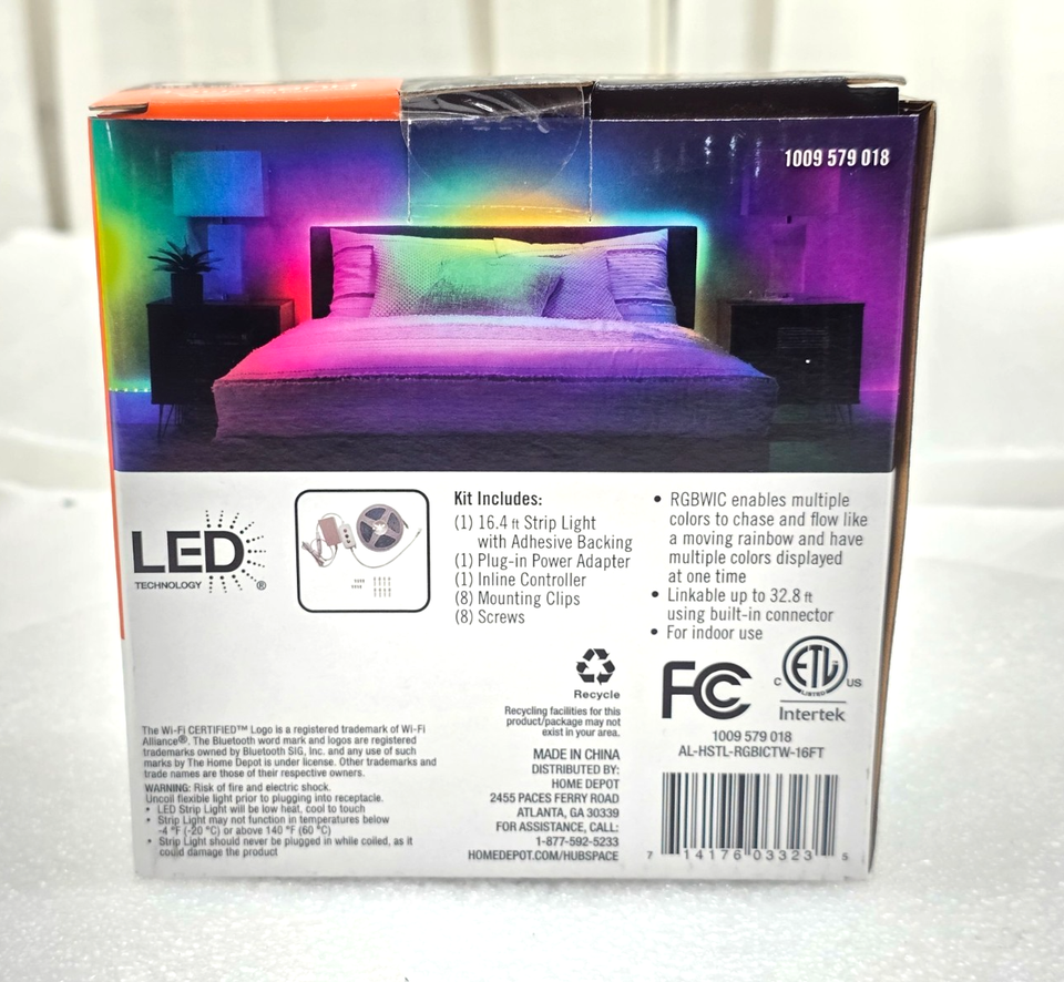 EcoSmart 16.4 ft. Smart RGBWIC Dynamic Color Strip Light AL-HSTL ...