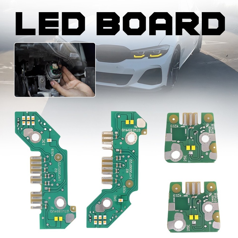 2X Headlight Eyes Angel Yellow DRL LED Board For BMW F90 G30 M5 G31 G38 ...