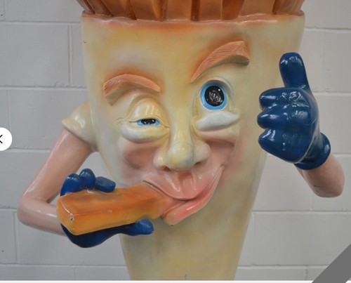 Take Away Fish & Chips Cone Kitsch Retro Shop Sign Pavement Display 2m ...