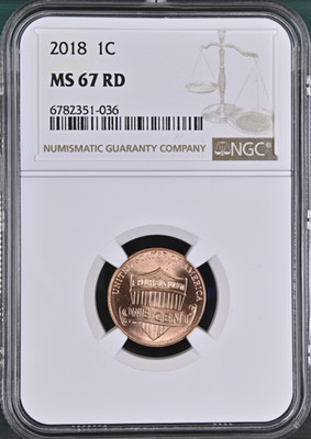 2018 (P) Lincoln Shield Cent NGC MS67 RD - Note Small Population | eBay
