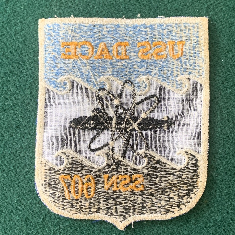 Vintage USS DACE SSN-607 Original Patch, US Navy USN Nuclear Submarine ...