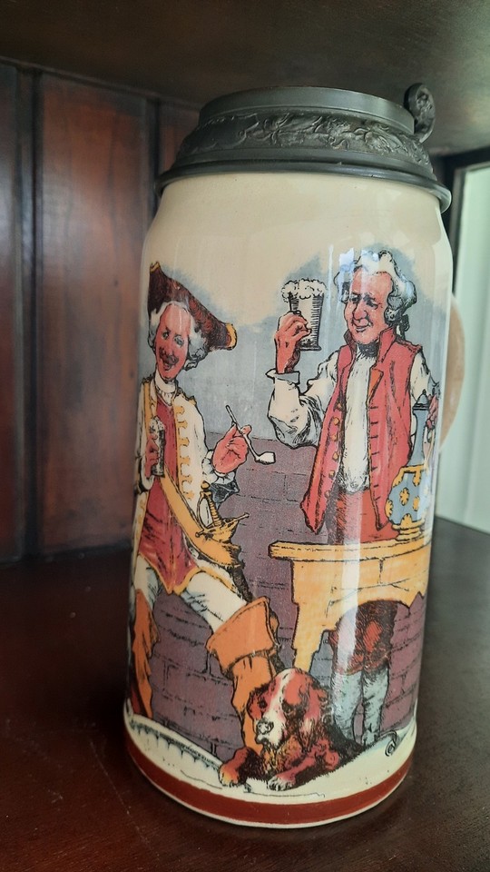Antique Mettlach? Beer Stein #1526/1143 PUG Soldiers Drinking by GESCHUTZT | eBay