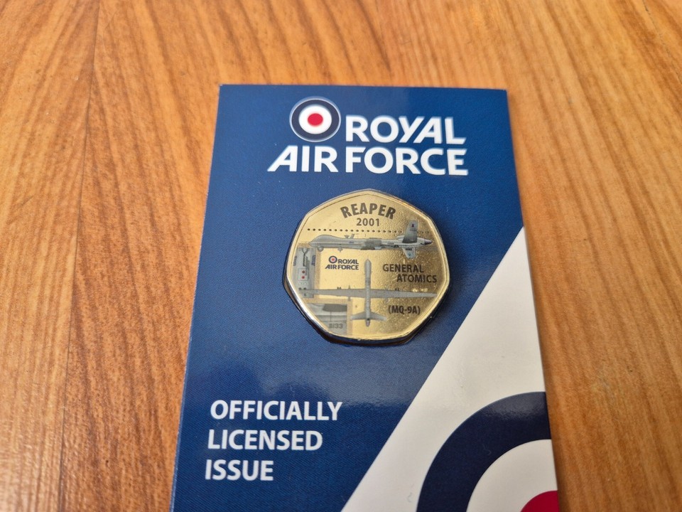 Westminster Raf Royal Air Force 50P Form Münze 2001 Allgemeine Atomics ...
