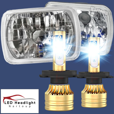 5x7 7x6 LED Headlights Hi-Lo Beam Fit Peterbilt 365 367 2008 2009-2017 ...