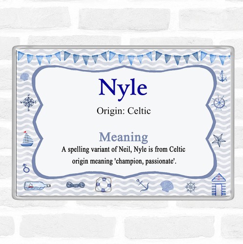 Nyle Name Meaning Jumbo Fridge Magnet Nautical | eBay