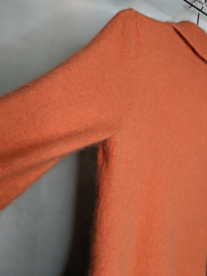 Pumpkin Orange Angora Sweater M Fenn Wright Manson Wool Long Sleeve ...