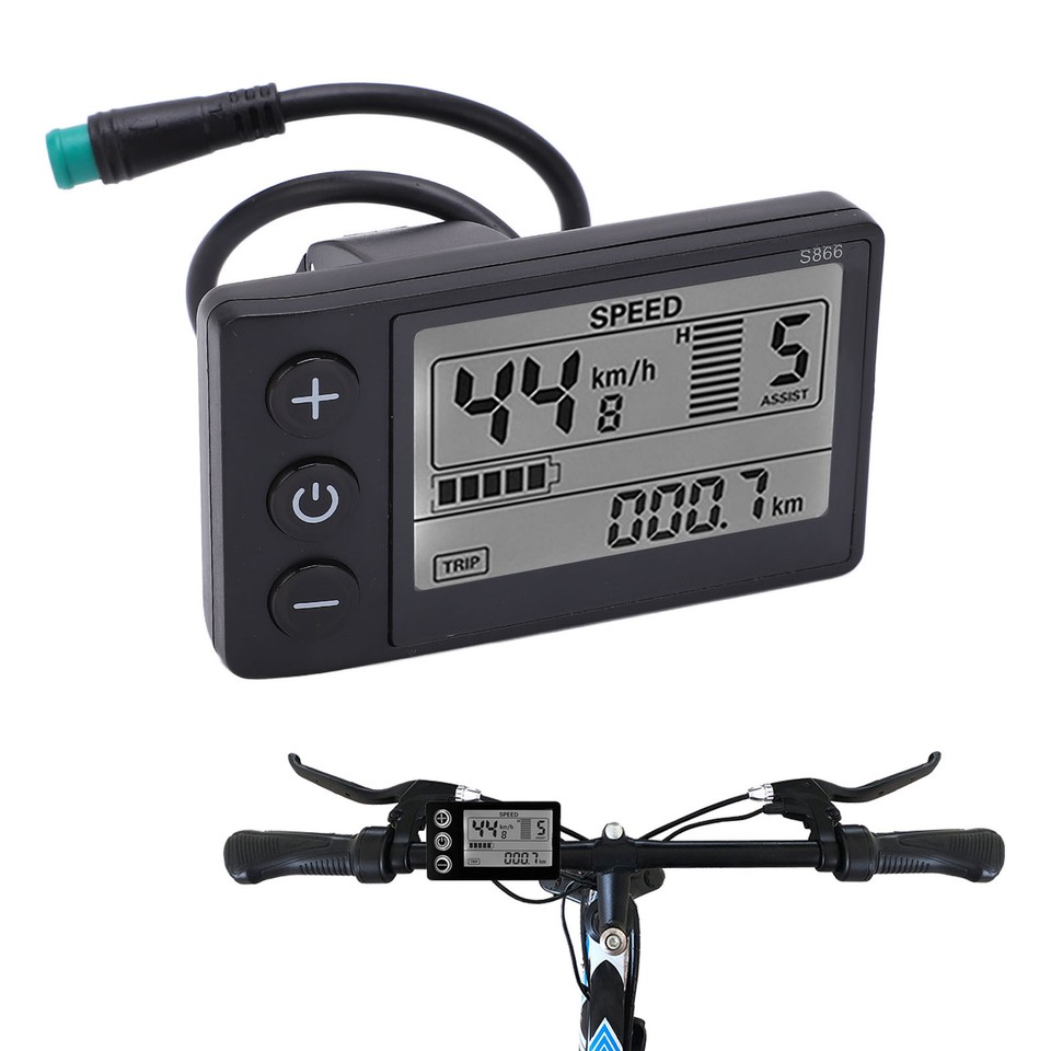 New 24/36/48V E-Bike Electric Bike Scooter Speed Meter Screen LCD ...