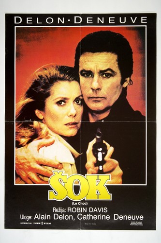 LE CHOC / SHOCK Original exYU movie poster 1982 ALAIN DELON + CATHERINE ...