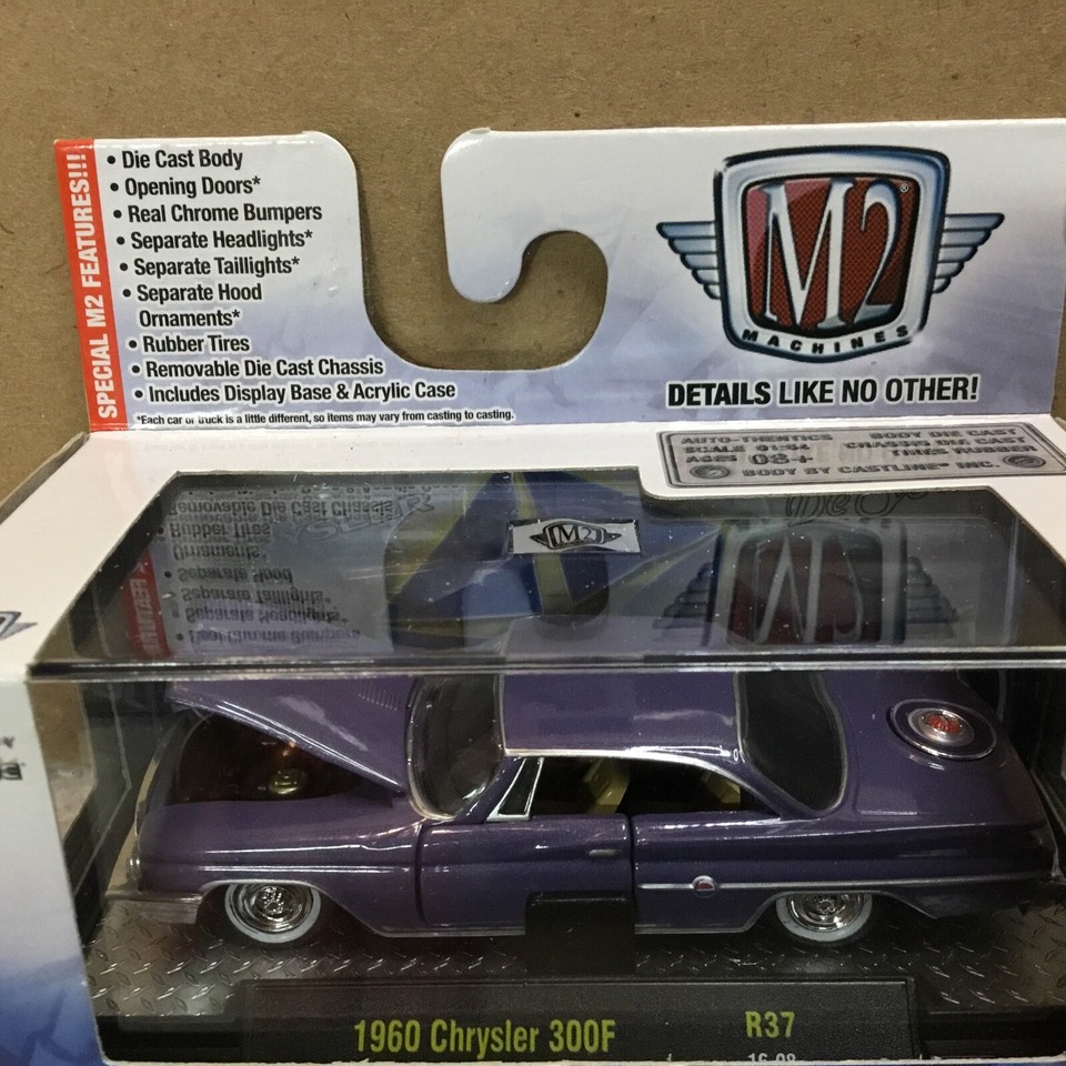 M2 Machines Auto Thentics R37 1960 Chrysler 300F Lavender W/Yellow Int ...