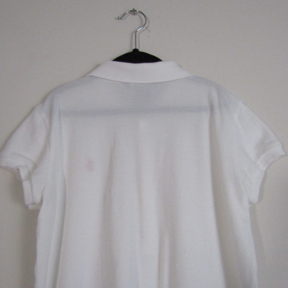 Ralph Lauren Girls Polo Dress 12/14 White Ruffles Preppy Old Money Pony ...