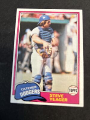 1981 Topps Baseball Card #318 Steve Yeager Los Angeles Dodgers NmMt ...