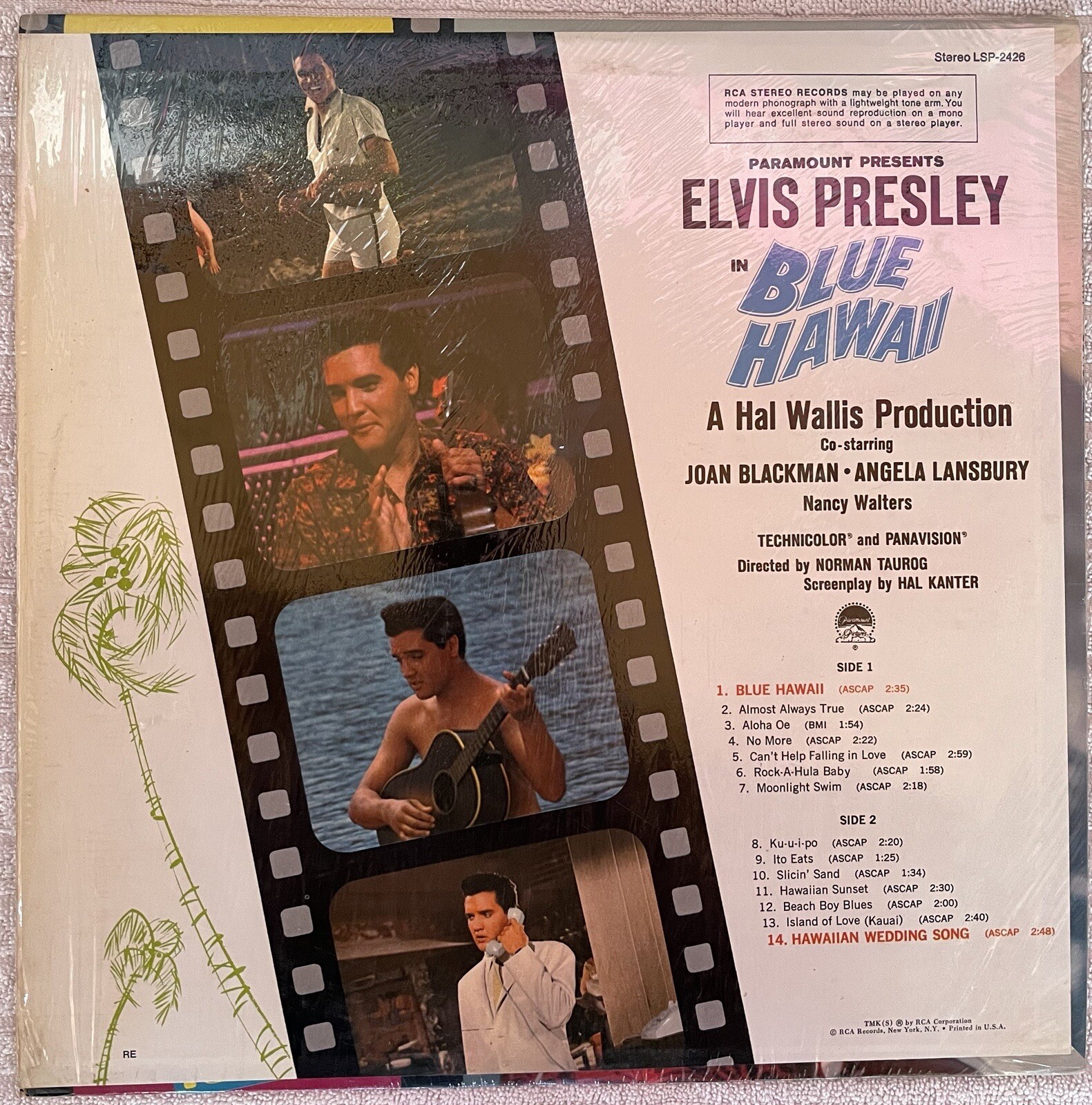 Elvis Presley LP Record LSP-2426 Blue Hawaii Living Stereo VINYL LP IS ...