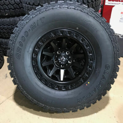 17x9 Fuel D694 Covert Black Wheels 35" Mud MT Tires 6x5.5 Chevy ...