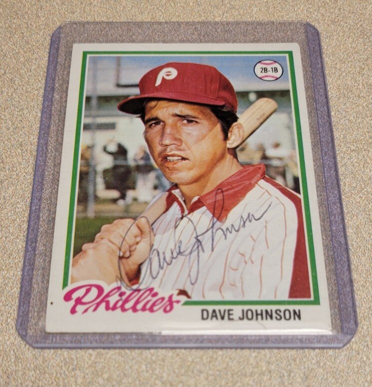DAVEY DAVE JOHNSON SIGNED 1978 TOPPS BASEBALL CARD #317 TTM AUTO ...