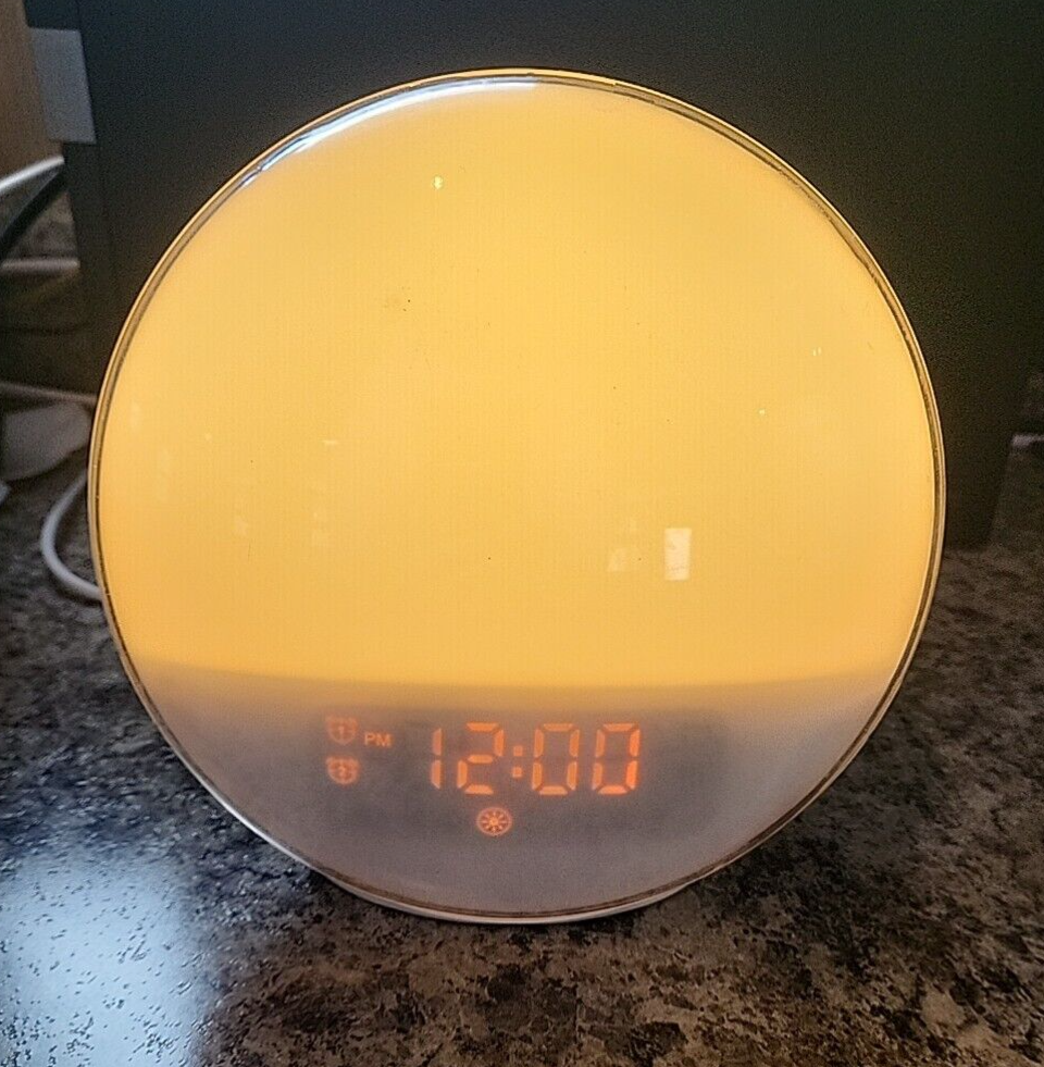 JALL Wake Up Light Bedside Alarm Clock w/ Sunrise Simulation Sleep Aid ...