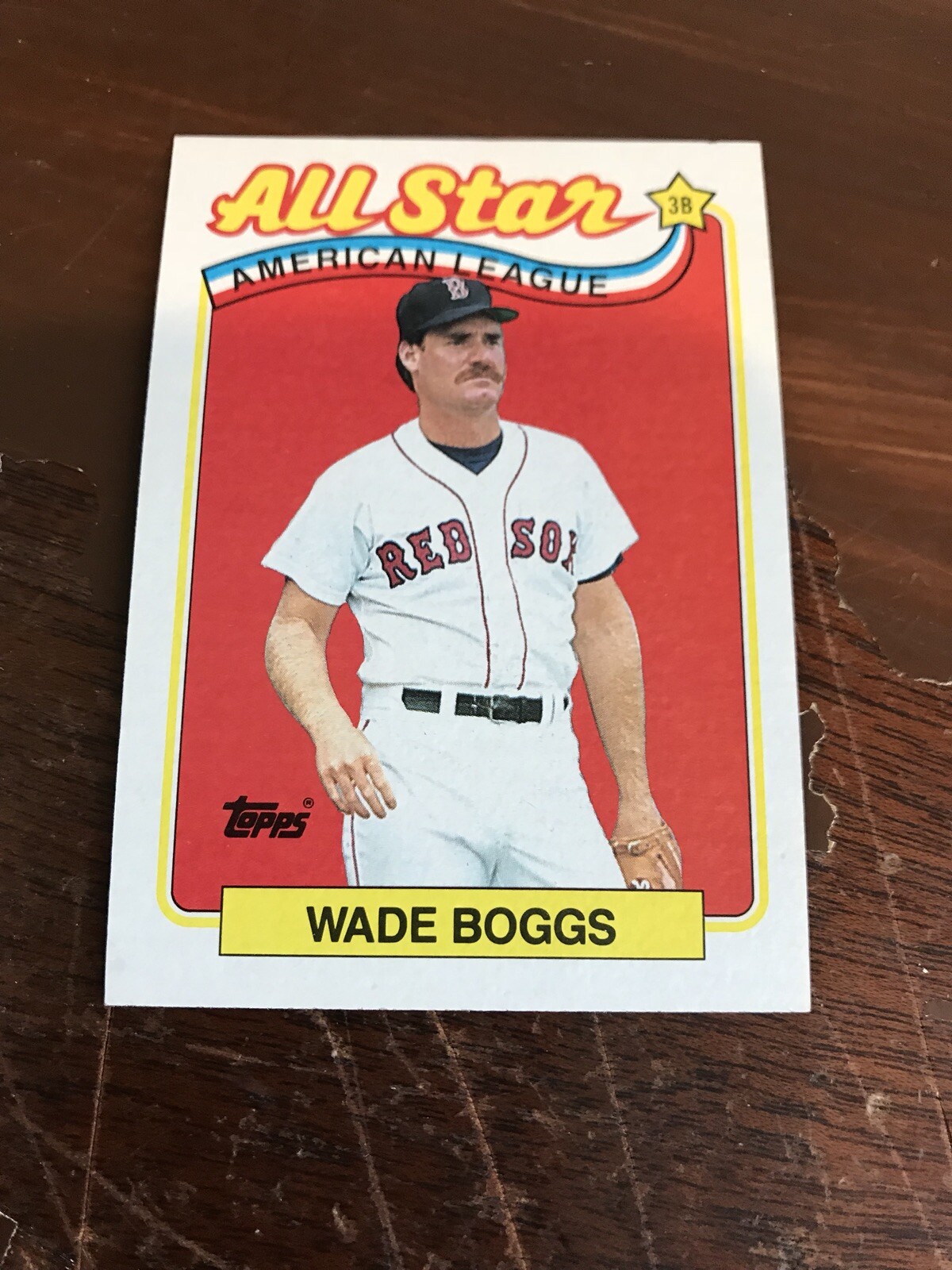 1989 Topps - All Star Bold Black Lettering on Front #399 Wade Boggs for ...