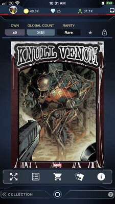Topps Marvel Collect KNULL VENOM Rare Red Base Symbiote Collection ...