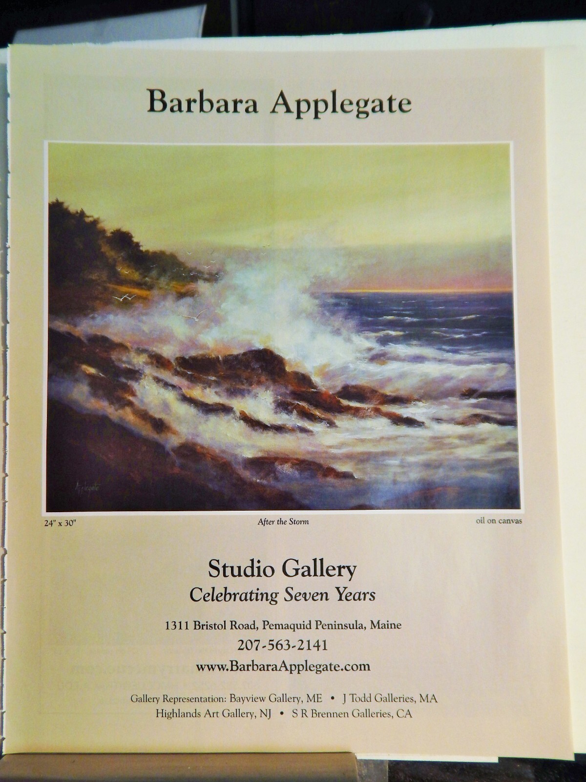 BARBARA APPLEGATE ART PIECES VTG ORIG 2013 ADVERTISEMENT | eBay