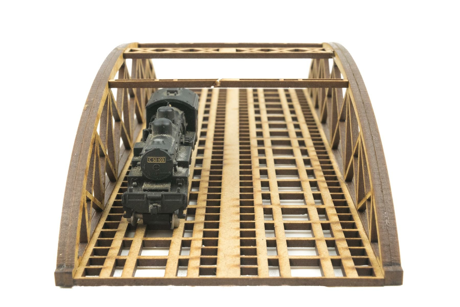 WWS Double Track N-Gauge Natural MDF Railway Bowstring Bridge 200mm | eBay