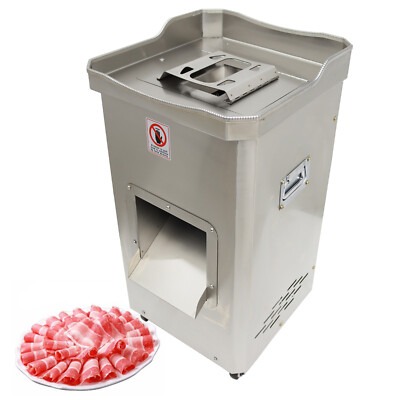 110V Commercial Meat Cutting Machine 5mm Meat Steak Pork Cutter Slicer ...